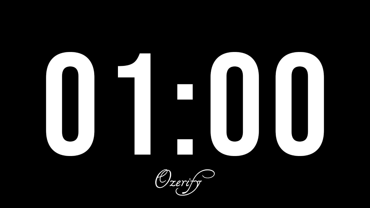 1 Minute Timer and Alarm - Countdown ⏰ - YouTube