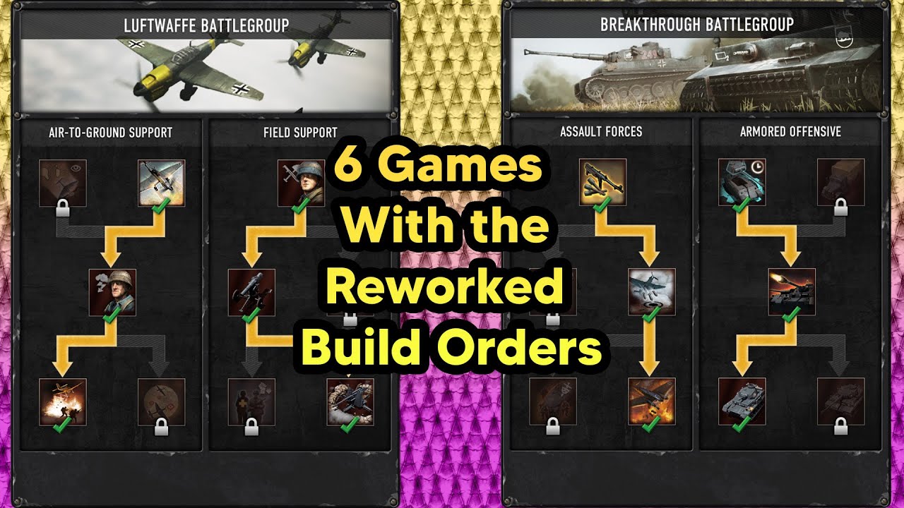 COH3 FPV 4v4 2 Luftwaffe & 4 Breakthrough games after build order ...