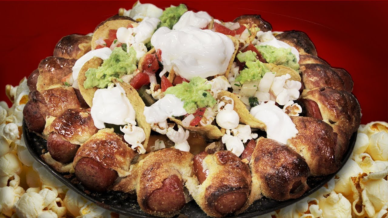 All-in-One Movie Theatre Pizza with Popcorn, Hot Dogs, Nachos and ...