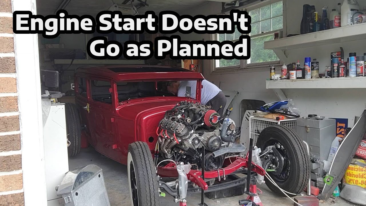 Ford Model A LS swap - first engine fire almost causes a fire - YouTube