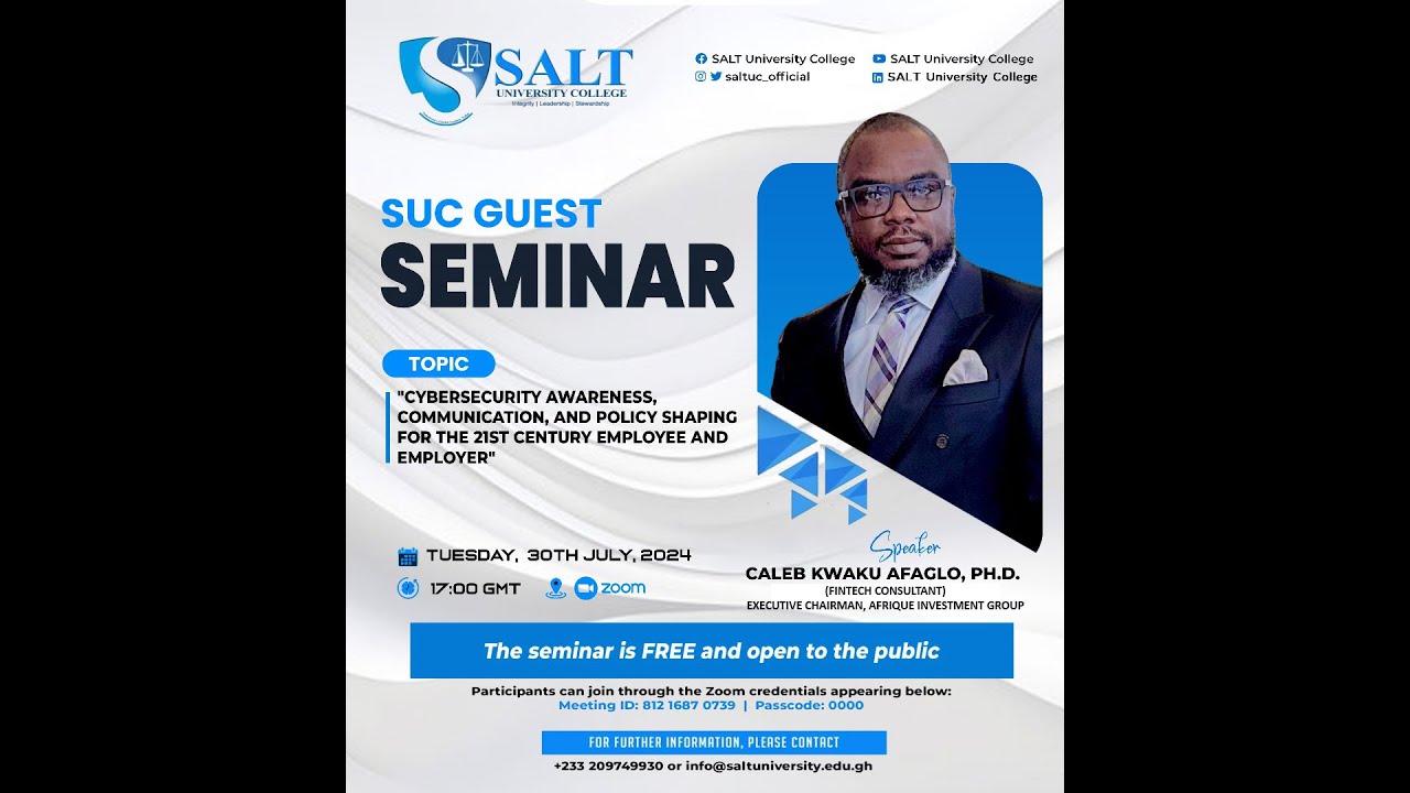 SALT University College Guest Seminar - July 2024 - YouTube