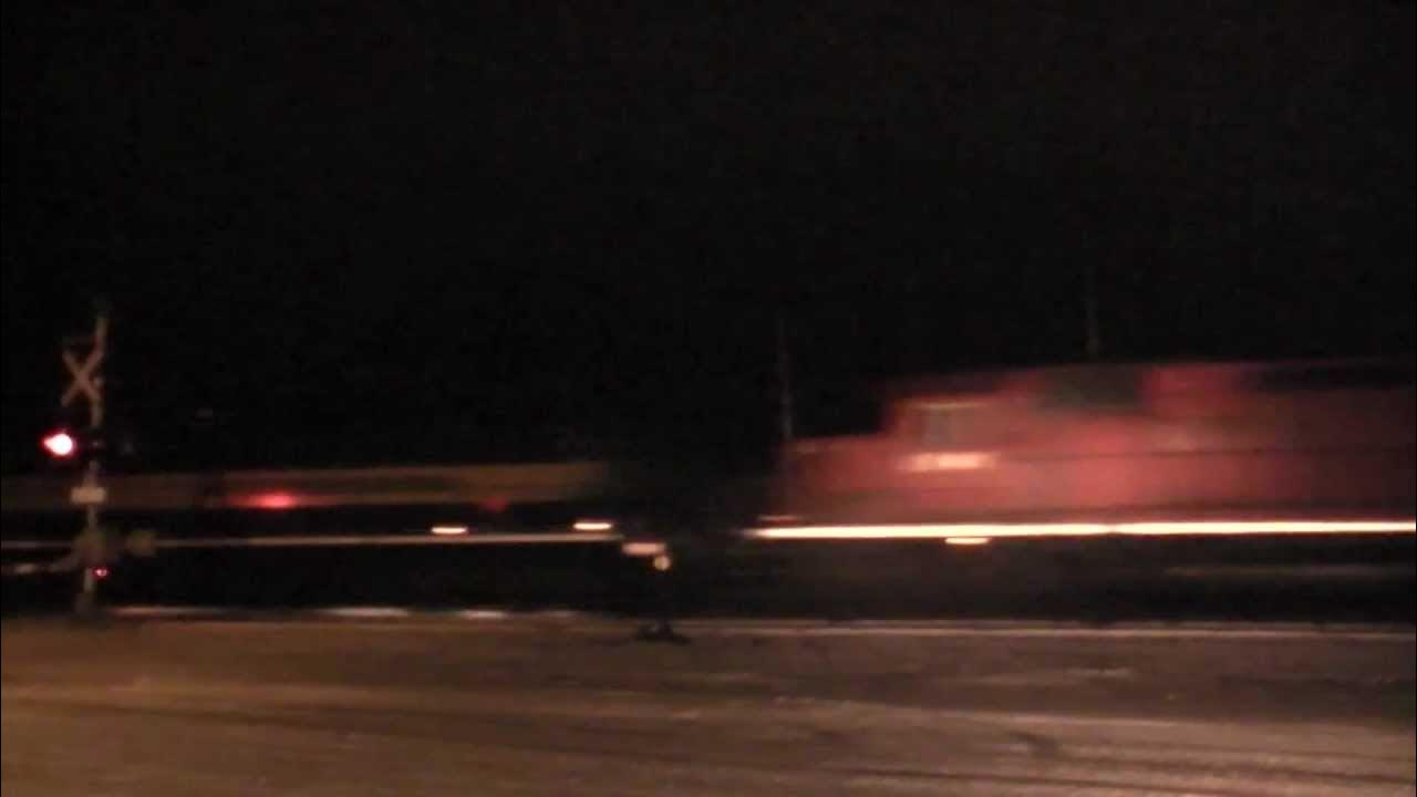 CP 642 east thru Tilbury with a sweet lashup. Night shot. Feb 8 2013 - YouTube