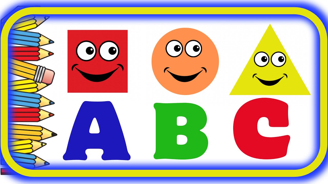 Learn shapes Geometric | Abc Alphabets for kids | aeiou| vowel and ...