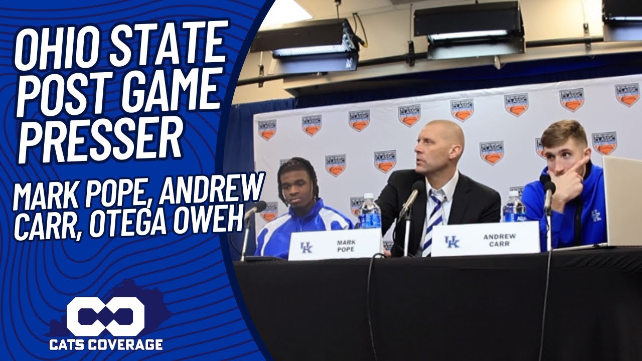 Ohio State Post Game Presser - Mark Pope, Otega Oweh, Andrew Carr (12 ...