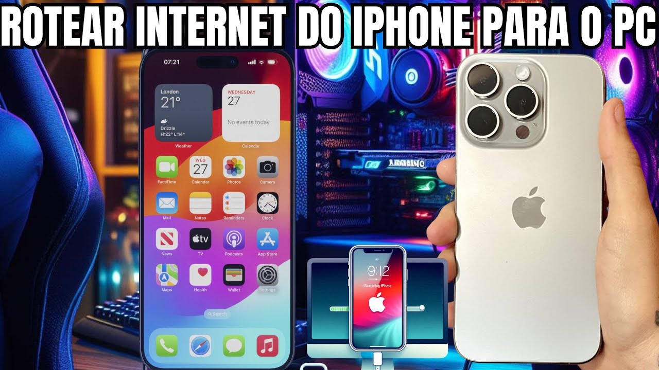 COMO COMPARTILHAR A INTERNET DO IPHONE PARA O PC VIA USB - YouTube