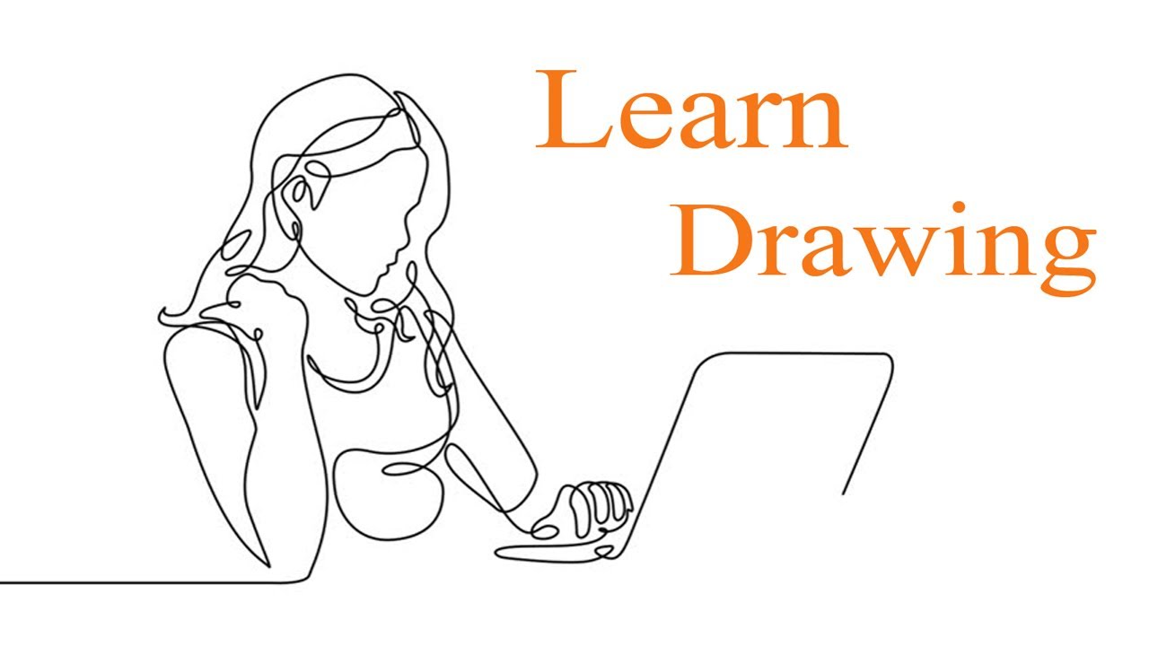 learn how to #drawing by one line - amazing - YouTube
