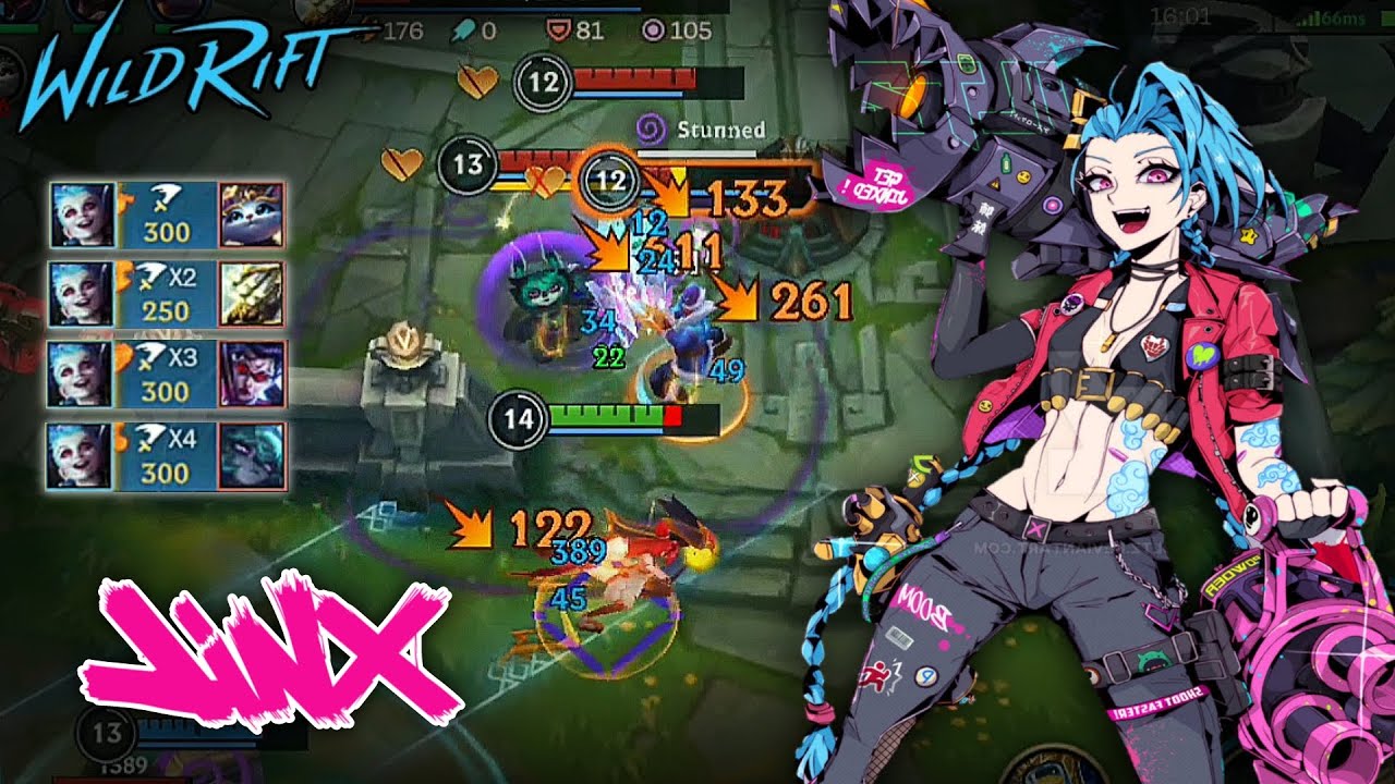 WILD RIFT | AGGRESSIVE JINX GAMEPLAY!!! POWERSPIKE JINX IS INSANE ...