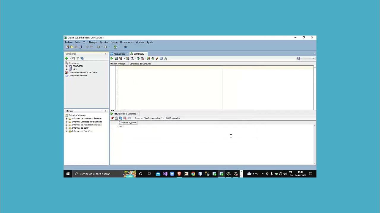 Conexión a Oracle 12c mediante SQL*PLUS, SQL DEVELOPER Y TOAD. - YouTube