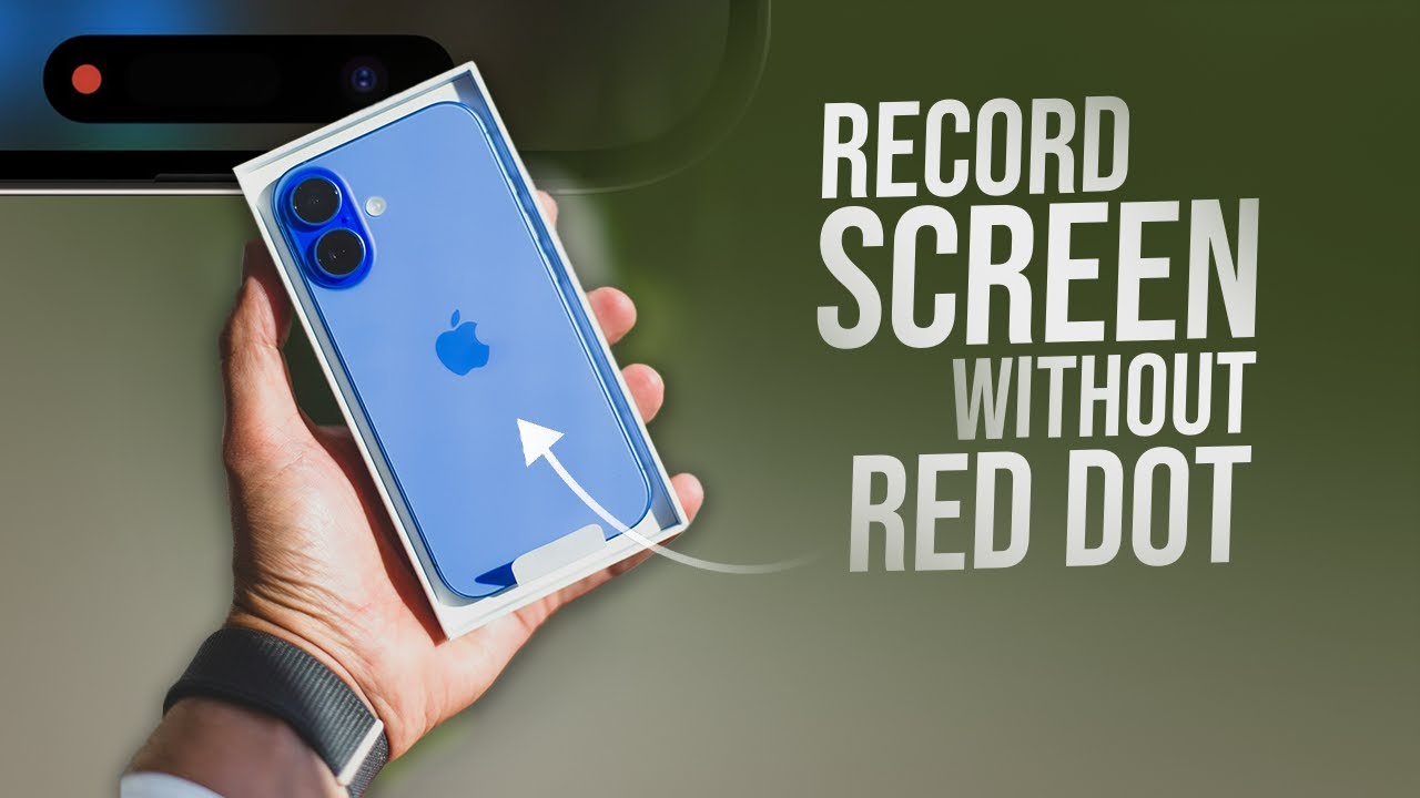 How to Record with iPhone without Seeing the Red Dot (tutorial) - YouTube