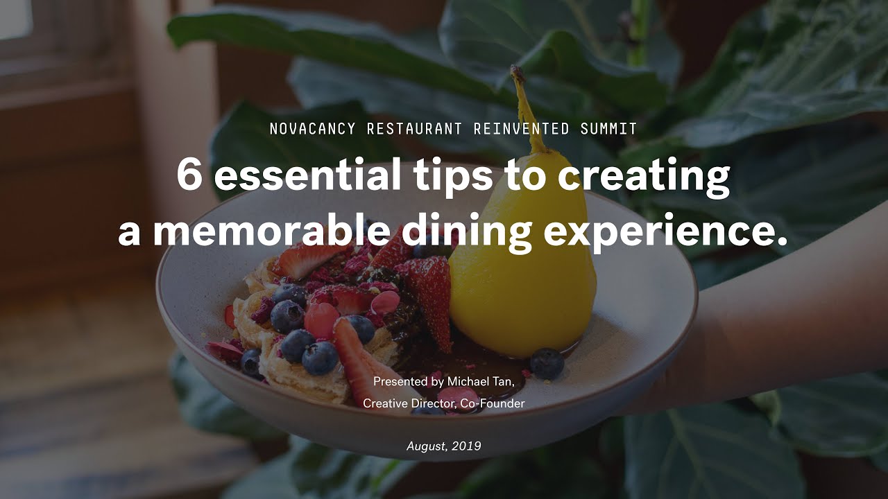 HOW TO CREATE MEMORABLE DINING EXPERIENCES: The 5 Senses approach ...
