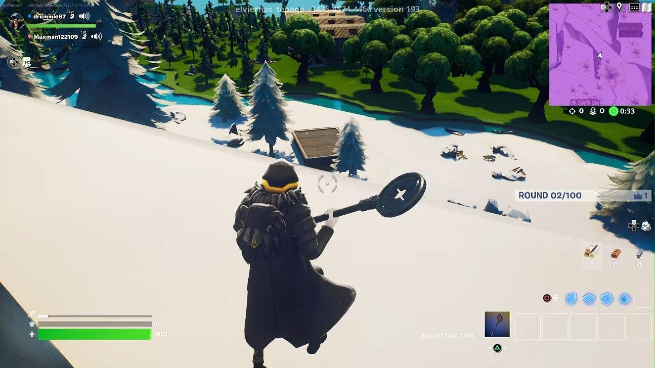 Playing on the chapter 1 Fortnite map - YouTube