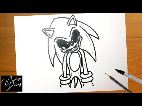 How to Draw Sonic Exe Step by Step - YouTube