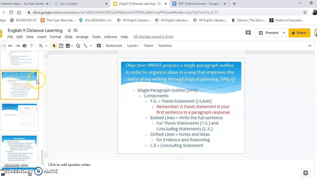 English 9 AprilDLP Lesson 3 Single Paragraph Outline YouTube English 9 AprilDLP Lesson 3 Single Paragraph Outline YouTube