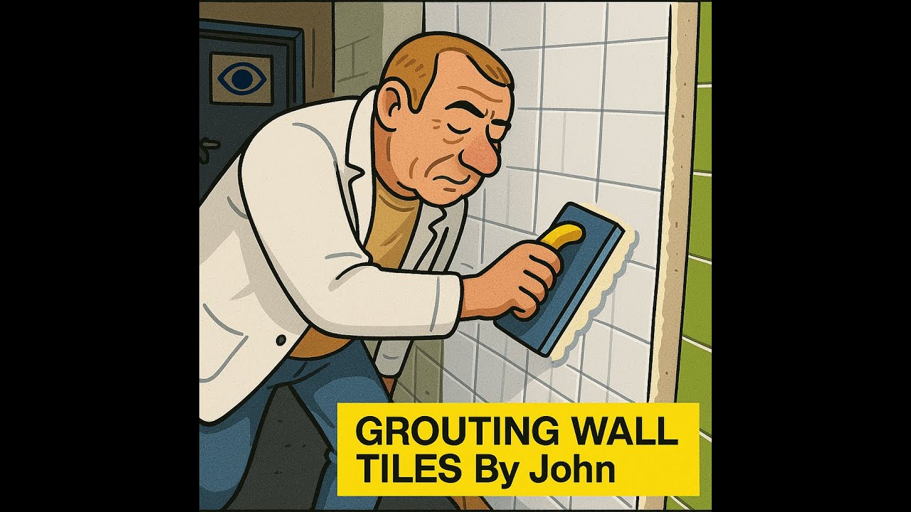 -Tiling College- How to grout wall tiles by John (4K) - YouTube