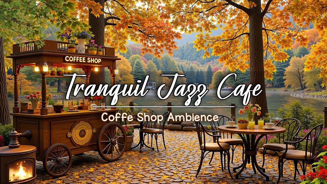 Peaceful Coffee Shop by the Lakeside 🎶 Relaxing Jazz Piano for Study ...