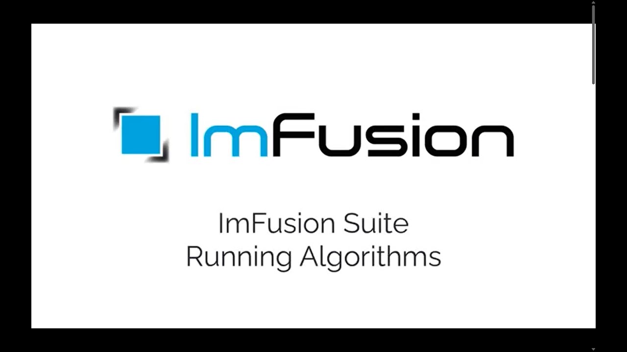 How To Run Algorithms On Medical Imaging Data In Imfusion Suite Youtube