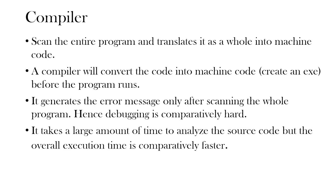 Language Translators Lesson7 Assembler Interpreter Compiler Youtube