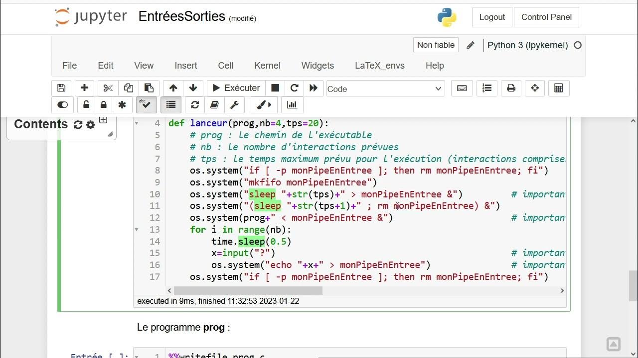 Entrées-Sorties en Jupyter (pour tous les langages et pas seulement pour python, exemple pour C ...