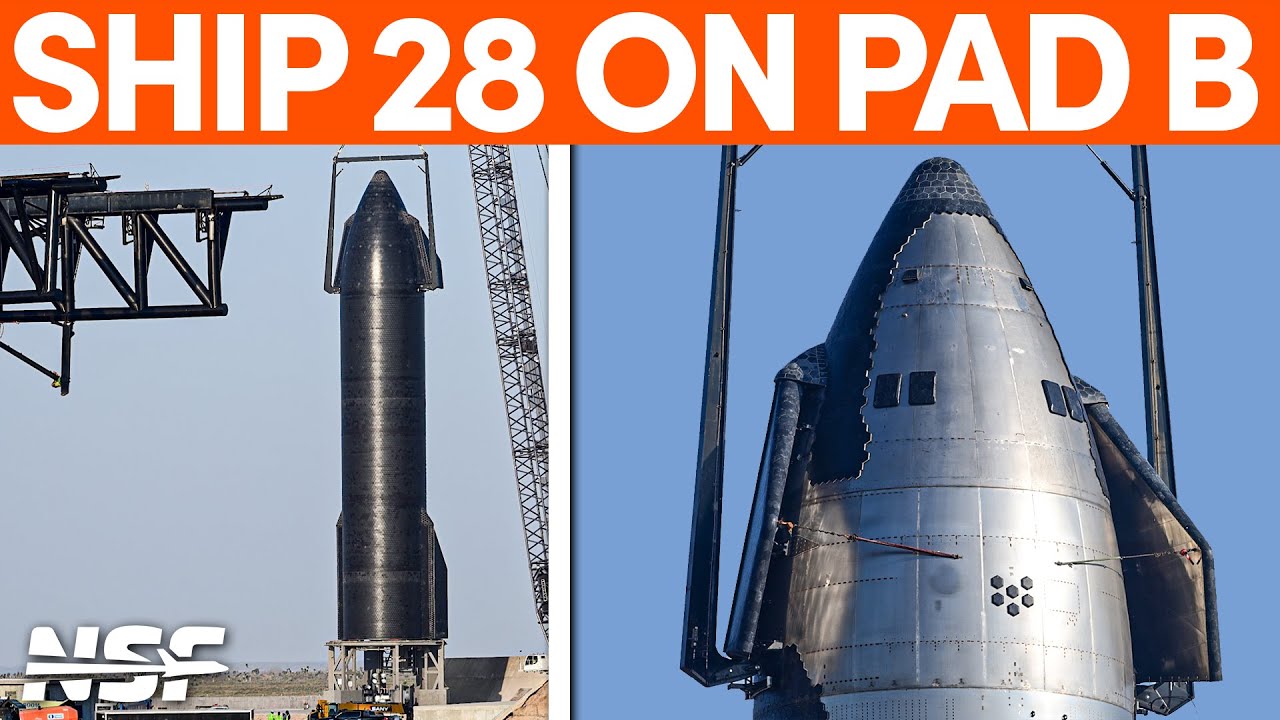 Ship 28 on Pad B Potentially for More Testing | SpaceX Boca Chica - YouTube