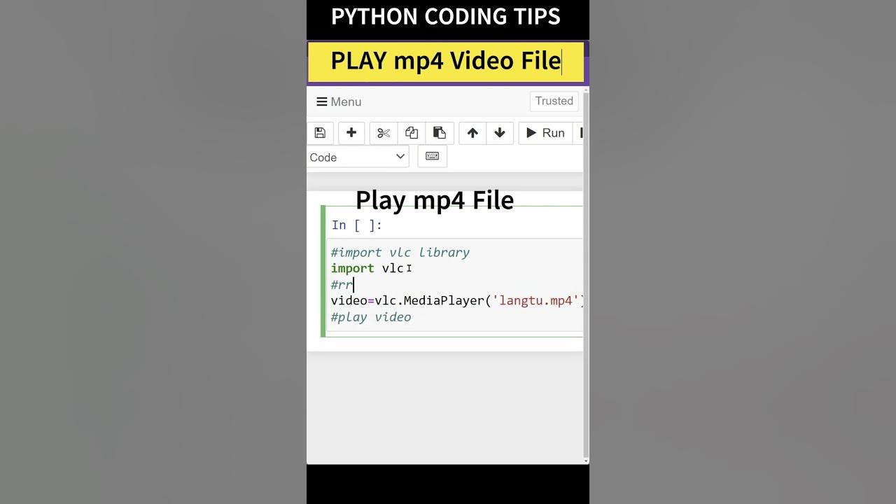 PYTHON READ & PLAY MP4 VIDEO FILE| PLAY MOVIE USING PYTHON| # ...