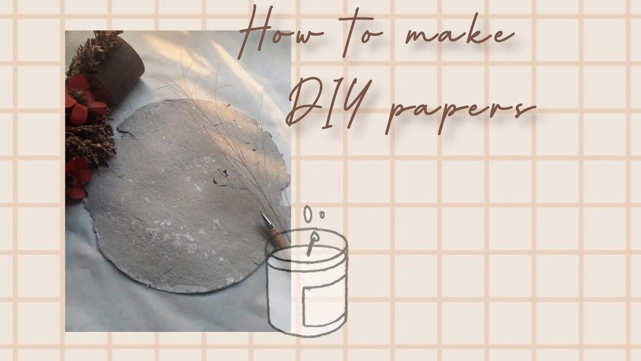 making DIY papers|full process|using utensils u can find at home - YouTube