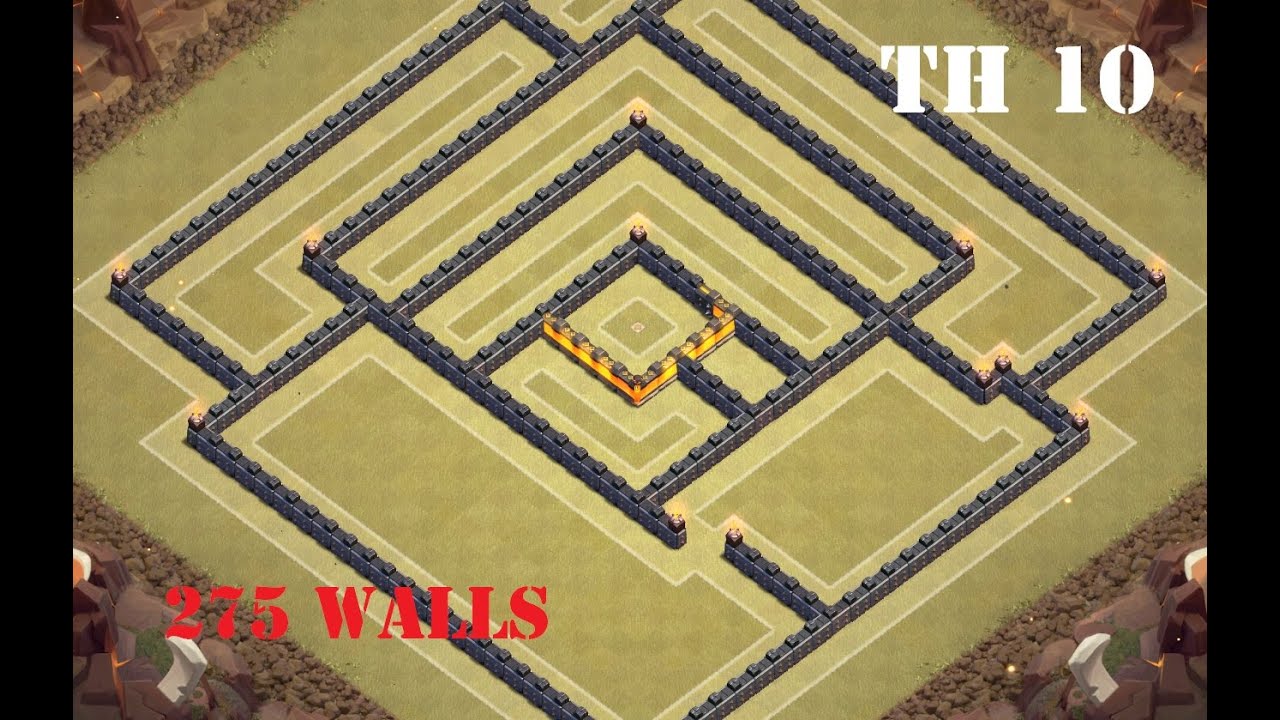 CLASH OF CLANS| New TOWN HALL 10 (TH 10) War Base - 275 Walls - YouTube