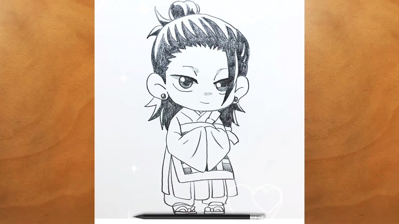 How to Draw a Chibi Geto Step by Step | Easy Anime Sketch - YouTube