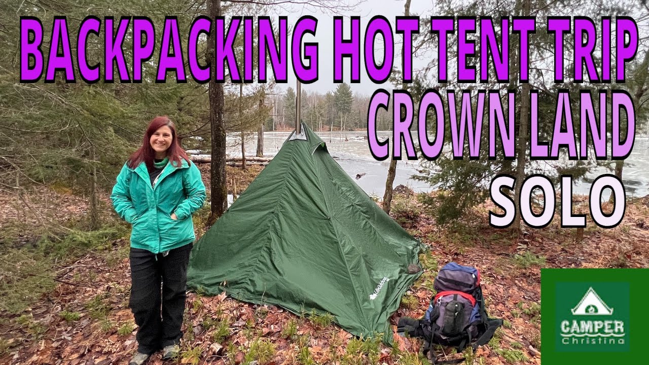 Backpacking Hot Tent Trip on Crown Land - December 2023 - YouTube