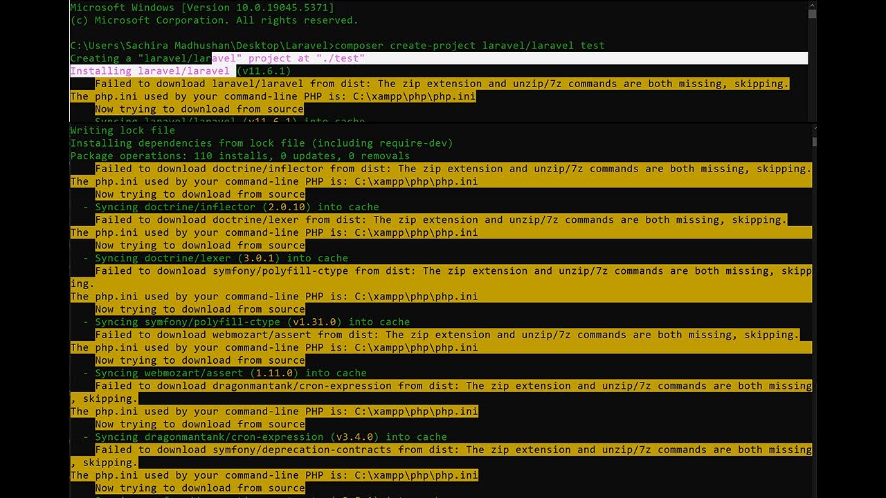 Solution Laravel Composer Error While Creating Project Youtube 2647
