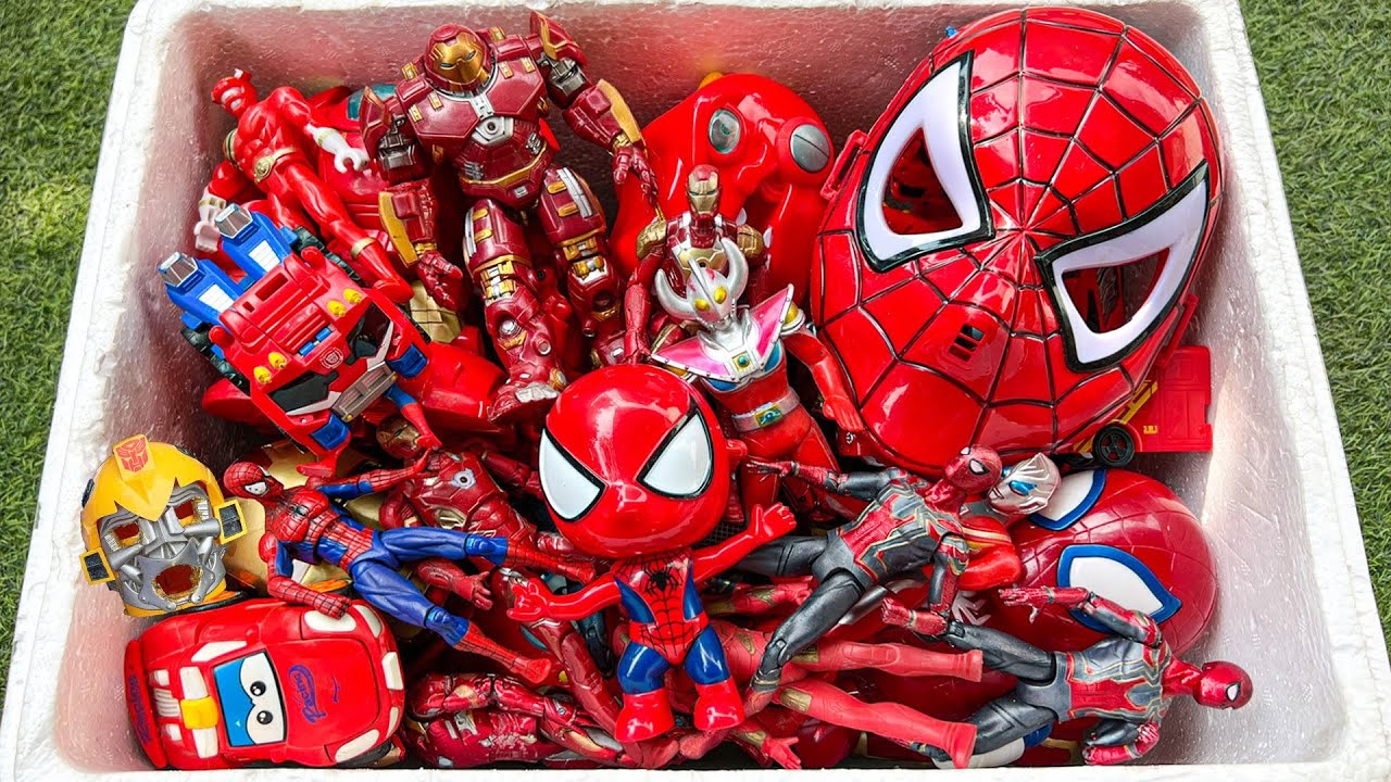 New RED Color TRANSFORMERS & SUPERHERO Toys in BOX: Optimus Prime ...