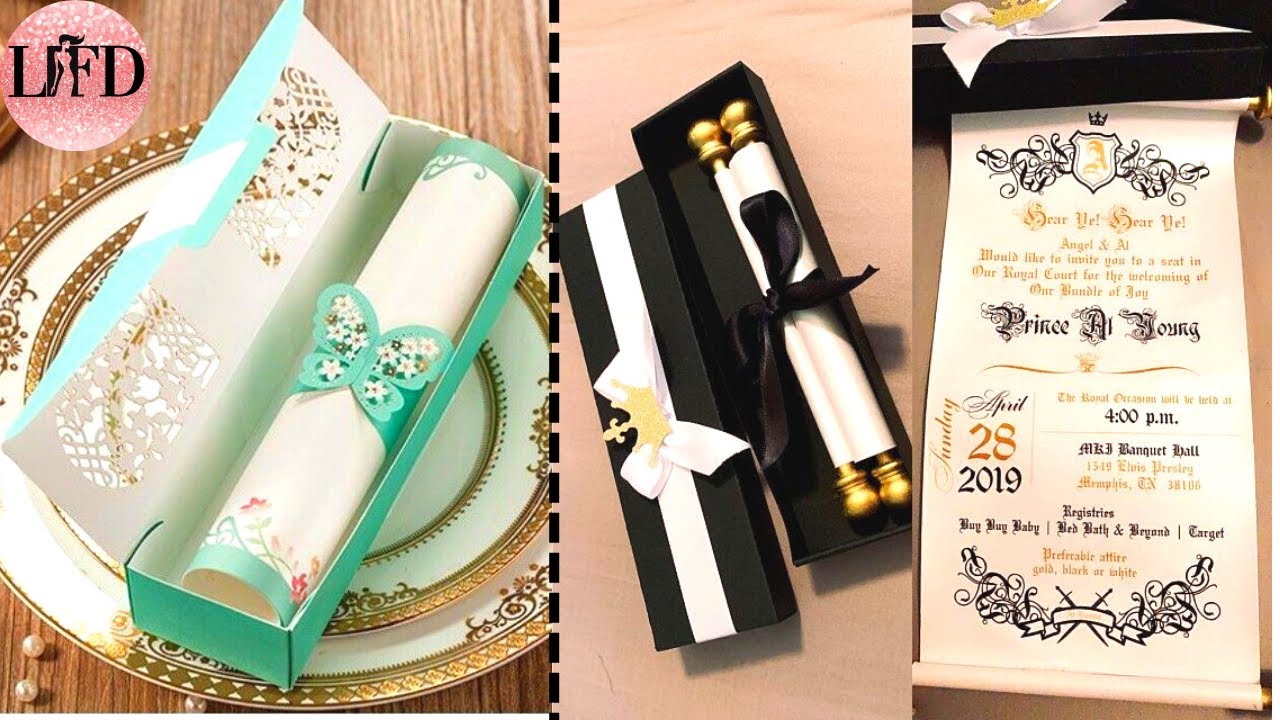 Scroll Card Design | Unique Wedding Invitations | Latest Fashion Design ...