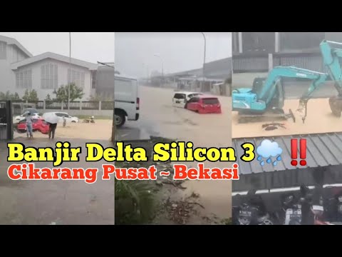 Banjir Delta Silicon 3🌧️‼️Cikarang Pusat ~ Bekasi - YouTube