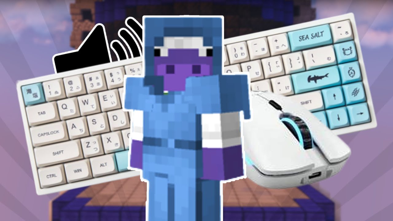 *THOCCY* Keyboard ASMR + Mouse Sounds | Solo Bedwars - YouTube
