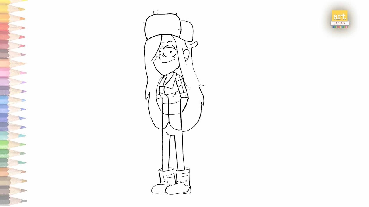 Wendy drawing easy | How to draw Wendy gravity falls drawing - YouTube