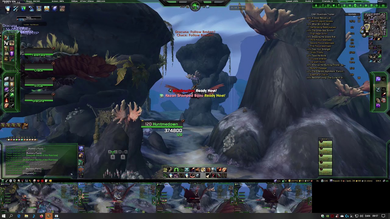 World of Warcraft Multiboxing BFA My Rubbery Flank route - YouTube