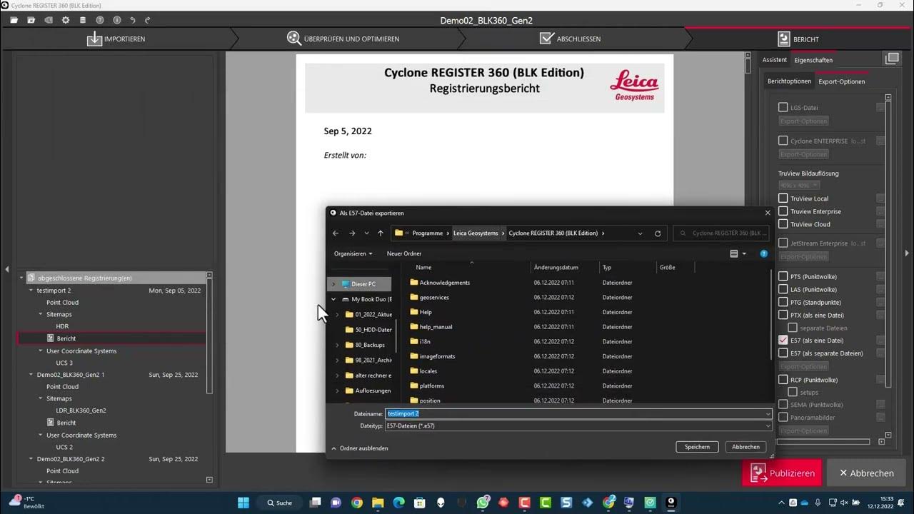 E57 Punktwolken Export für ArchiCAD aus Leica Register360 - Scanner2GO - YouTube