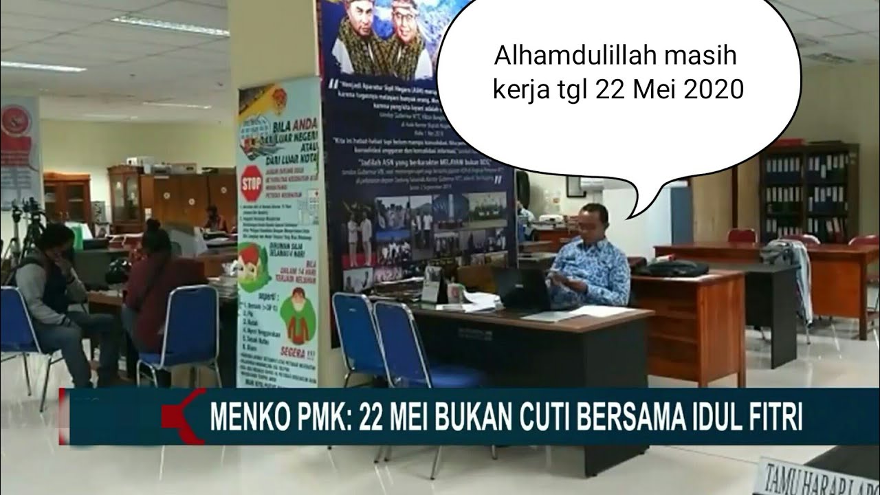 Menko PMK : 22 Mei 2020 bukan cuti bersama - YouTube