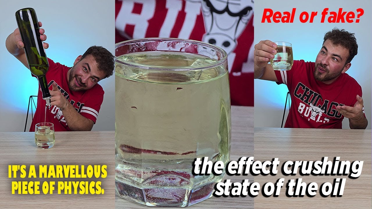 Witness a marvellous experience! The disappearing glass in the oil ...