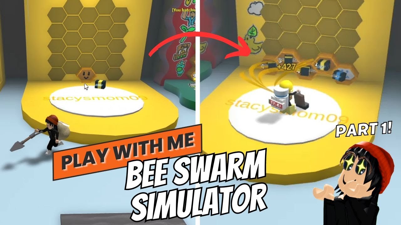 Play with me - Bee Swarm Simulator for the First time! Part 1 #roblox # ...