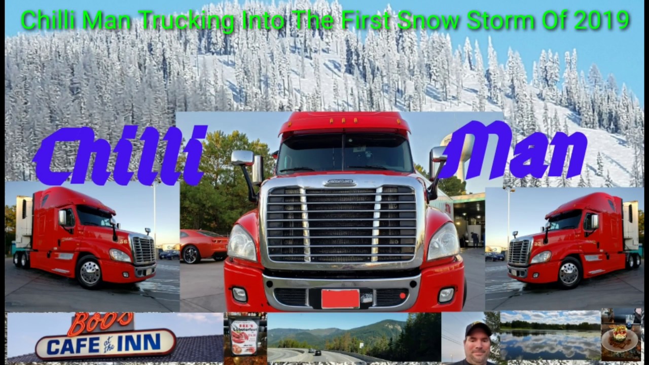 Chilli Man Trucking Into The First Snow Storm Of The Season. - YouTube