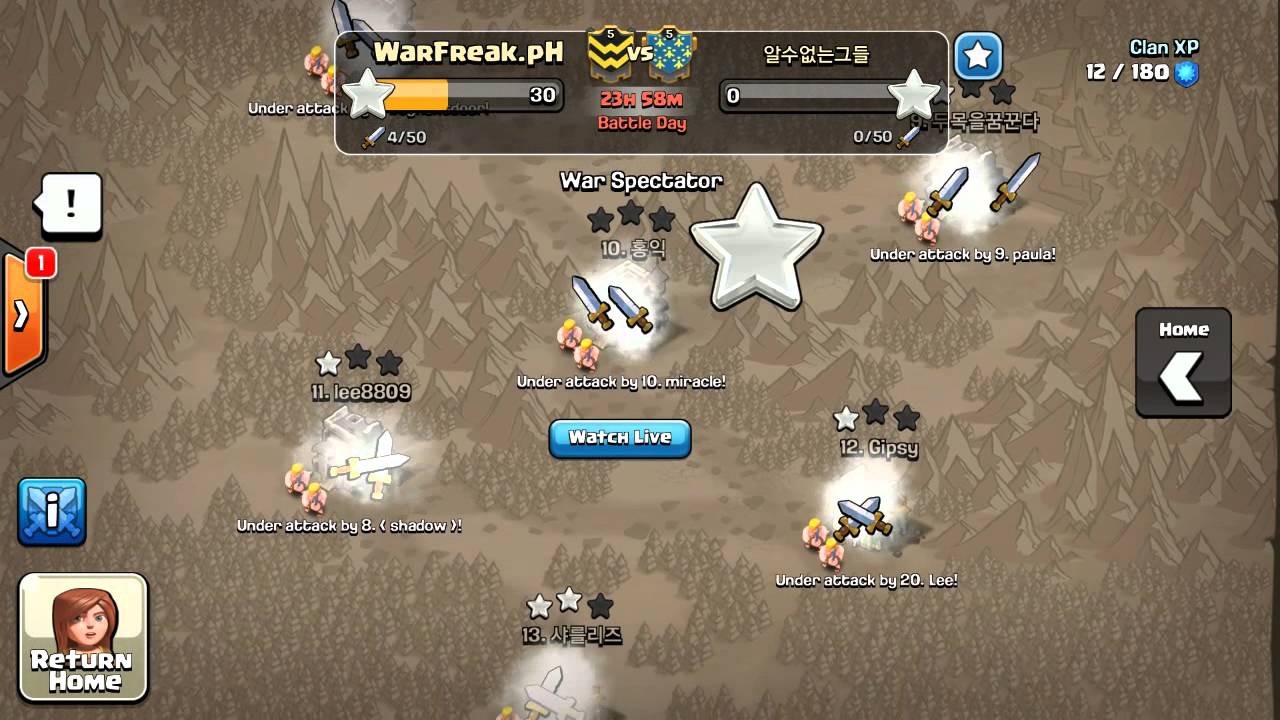Clan WarFreak.pH simultaneous attack COC Clan War - YouTube