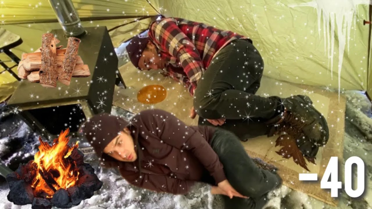 EXTREME Winter SNOW STORM -40F WINTER CAMPING WINTER STORM hits HOT ...