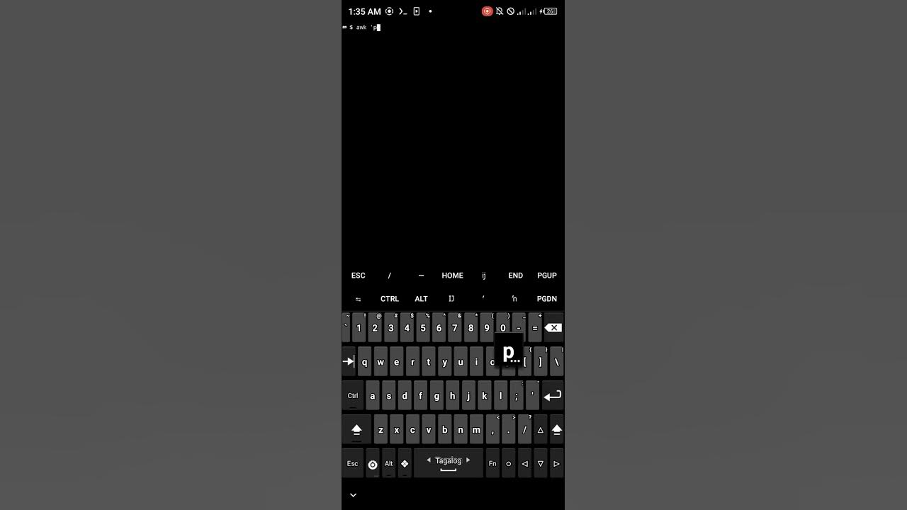 awk command termux programming construct using conditonals - YouTube