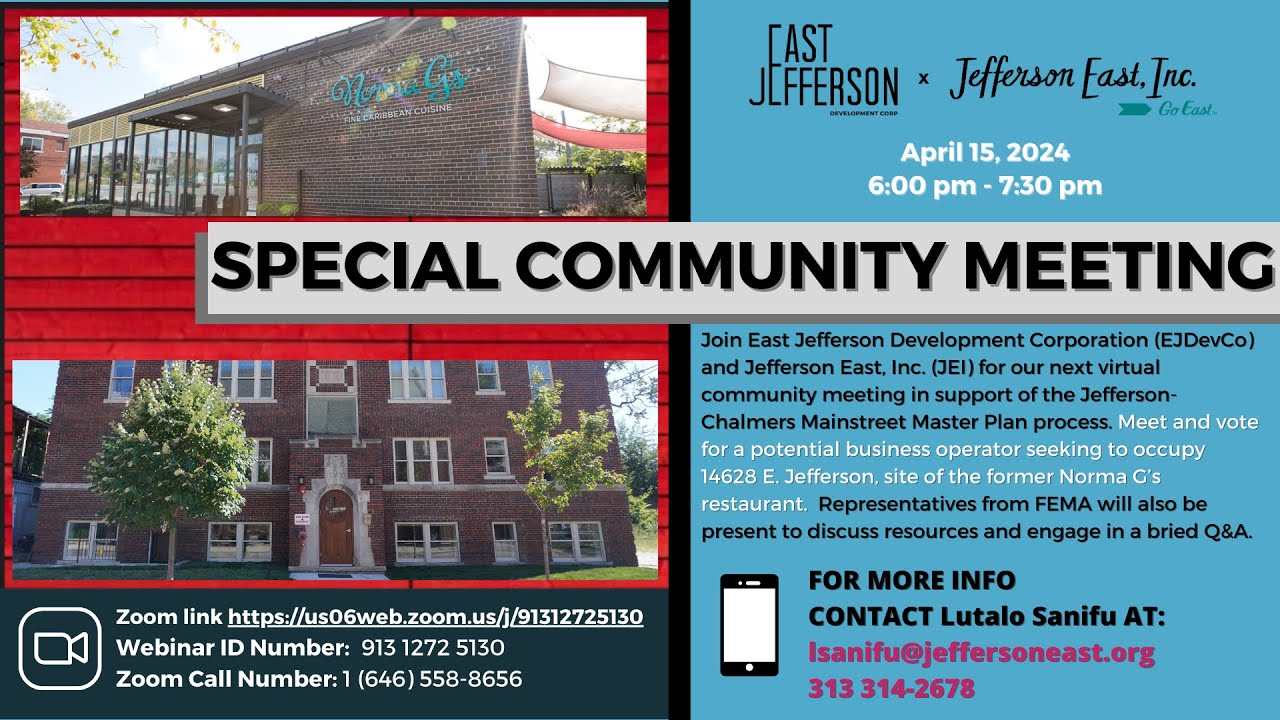 Jeff-Chalmers Mainstreet Masterplan Community Meeting - April 15, 2024 ...