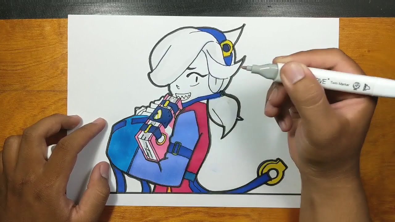 How to draw COLETTE | BRAWL STARS step by step - YouTube