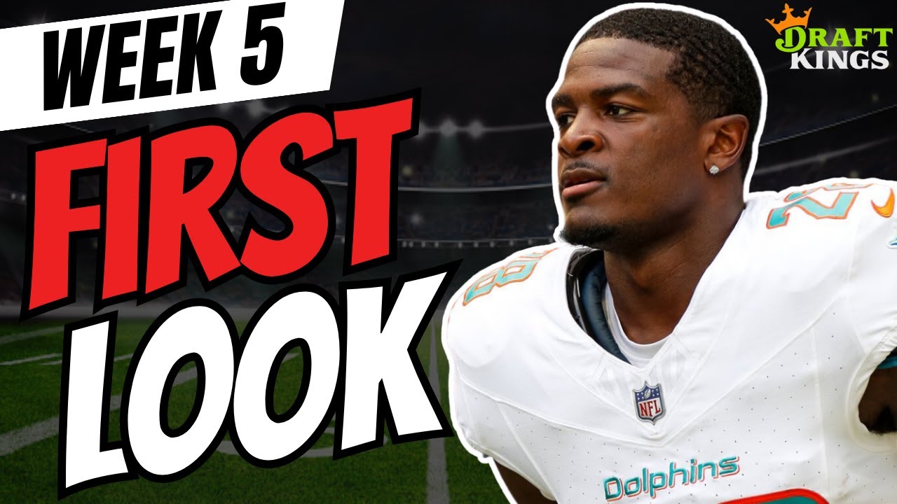 NFL Week 5 DraftKings First Look Lineup | NFL DFS Picks - YouTube