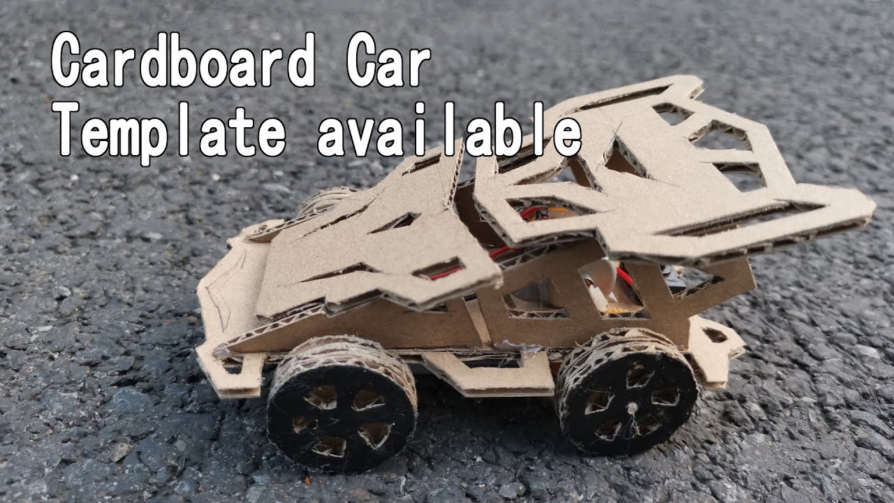 Free Templates cardboard Cool sports car DIY electric car - YouTube