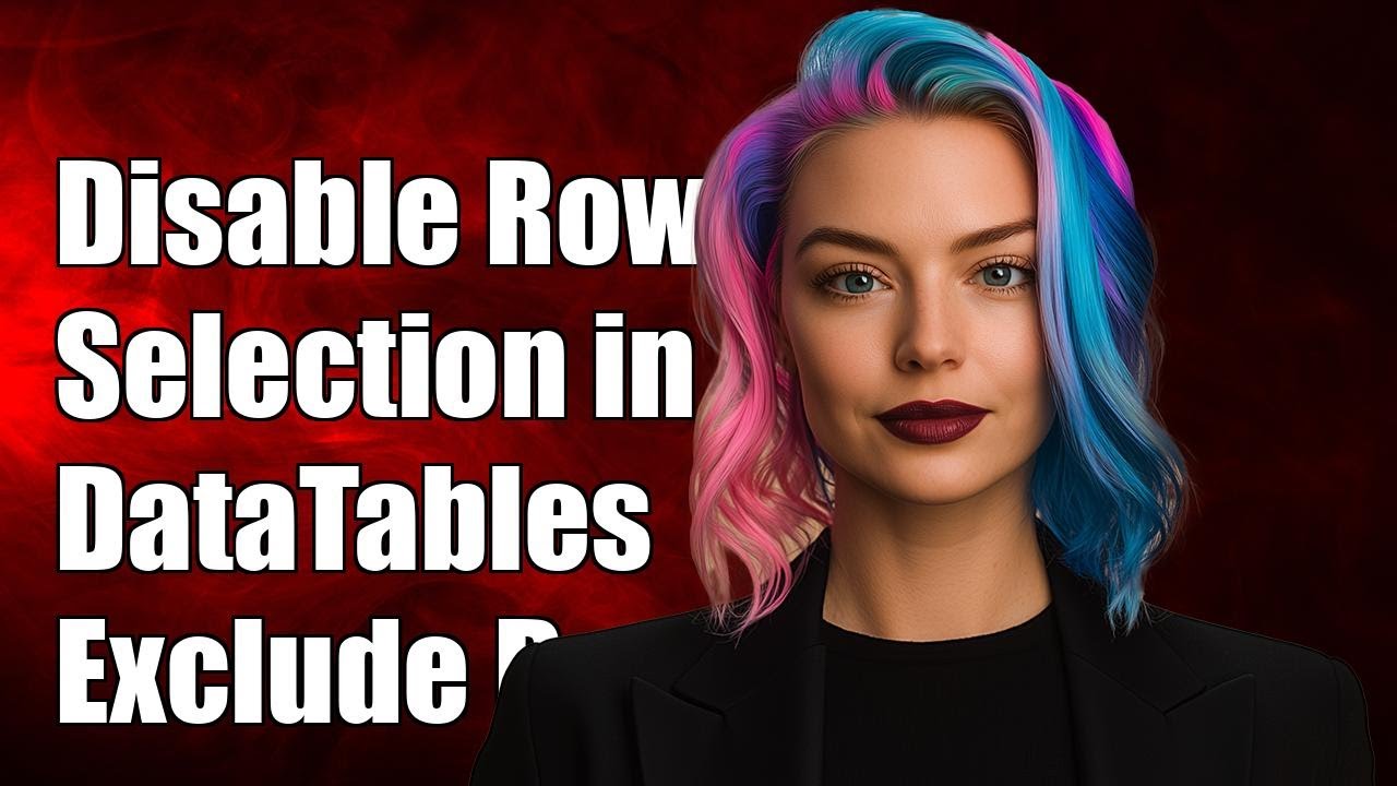Disable Row Selection In DataTables How To Exclude Specific Rows YouTube Disable Row Selection In DataTables How To Exclude Specific Rows YouTube