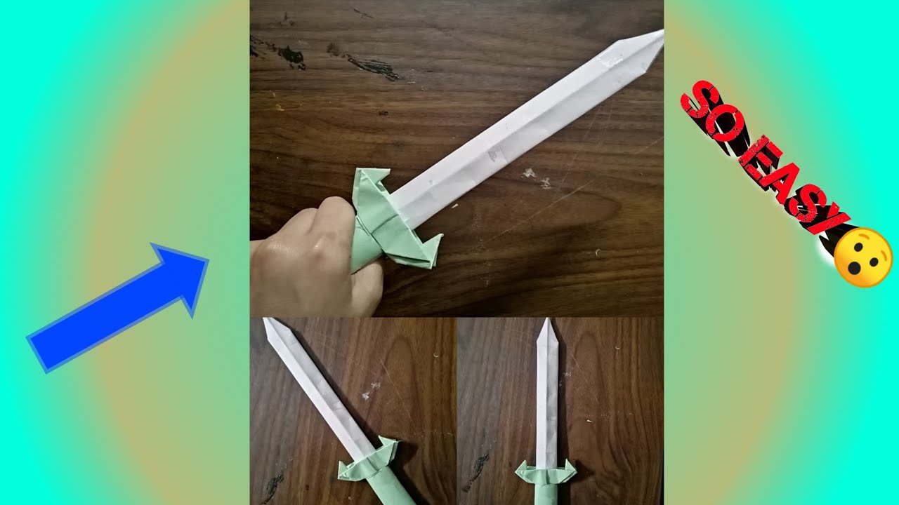 How to make a DIY easy paper sword||Easy sword at home!!! - YouTube