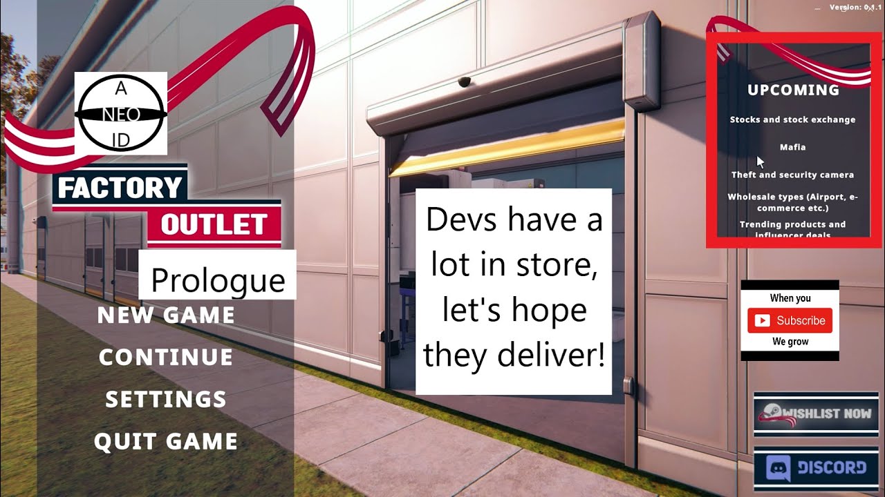 Factory Outlet Simulator Prologue: Devs have a big roadmap for this one ...
